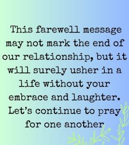 28 Christian Farewell Messages 2025 - Mzuri Springs