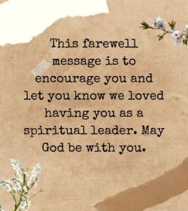 25 Farewell Messages to Outgoing Pastor 2025 - Mzuri Springs